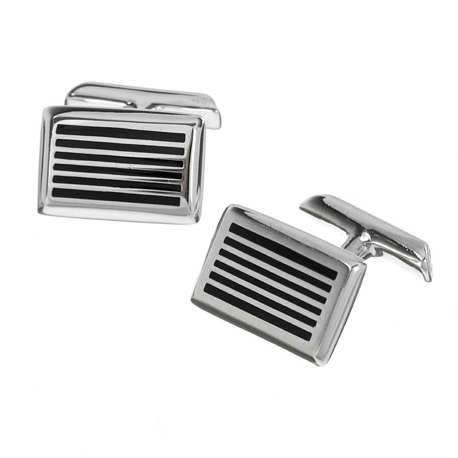 Sterling Silver Oblong Classic Cufflinks - Classic & Contemporary Silver