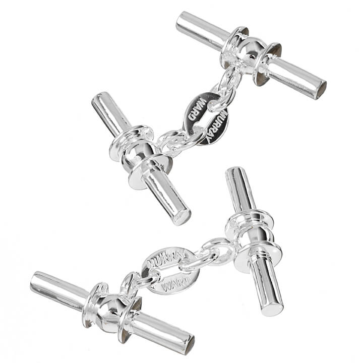 Sterling Silver Double Bar Cufflinks - Classic & Contemporary Silver